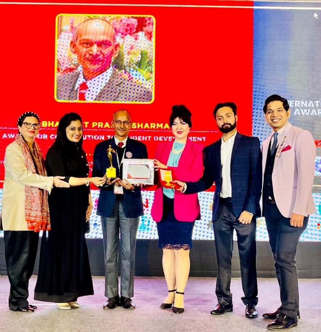 Bhagwat Prashad Sharma was honored with the International Education Award.