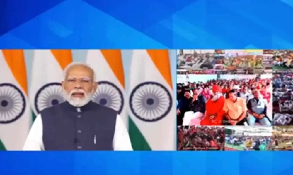 Prime Minister Narendra Modi lays basis stone, inaugurates initiatives ...